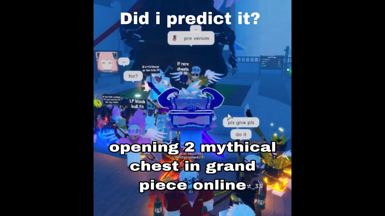 [GPO] Opening Two MYTHICAL CHEST in grand piece online - YouTube