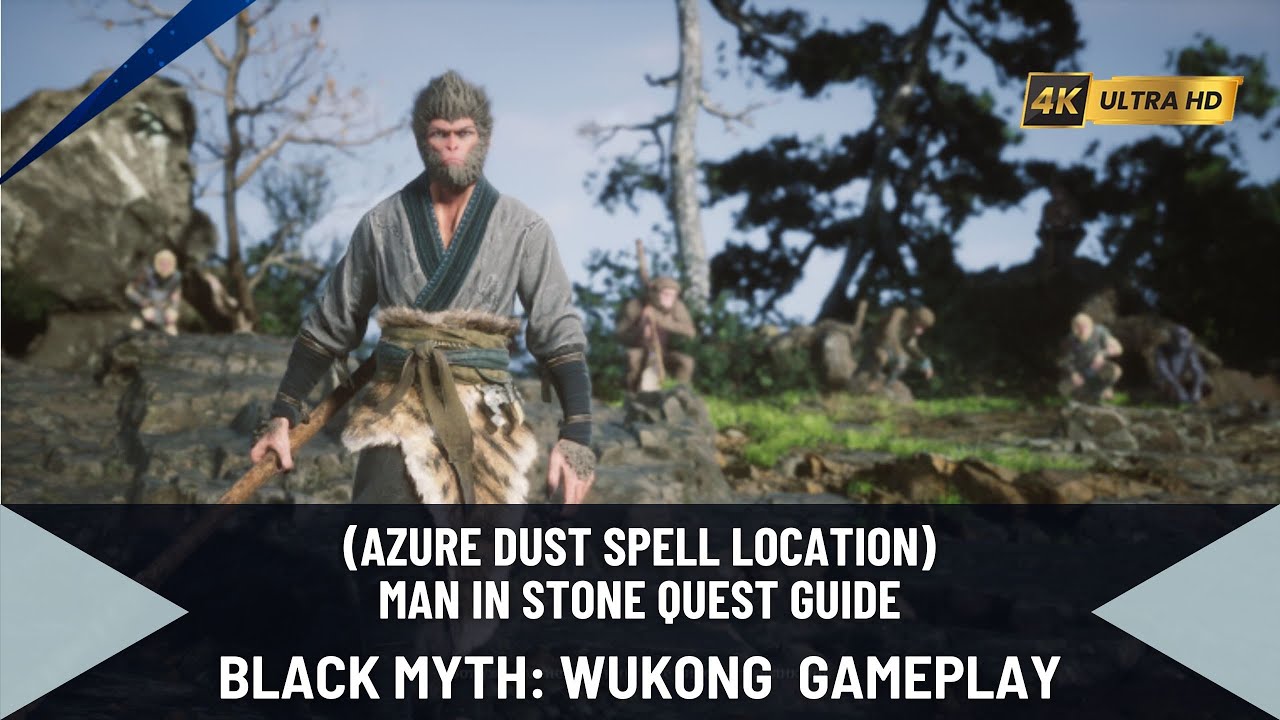 Black Myth: Wukong - (Azure Dust Spell Location) Man In Stone Quest ...