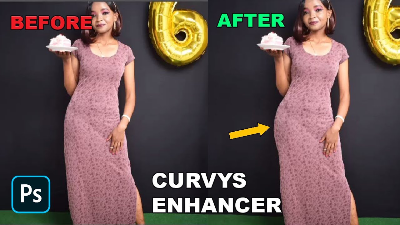 How to do curvy body shape in Photoshop | photoshop - YouTube