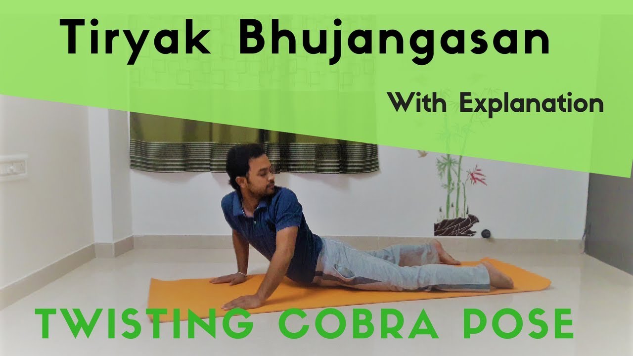 तिर्यक भुजंगासन - विधि, लाभ और सावधानियां | Twisting cobra pose |TIRYAK ...