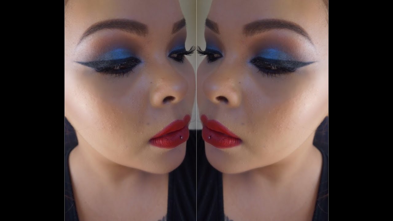 ️Dramatic 4th OF JULY Makeup!💙 Tutorial!! l Lucy Ramirez - YouTube