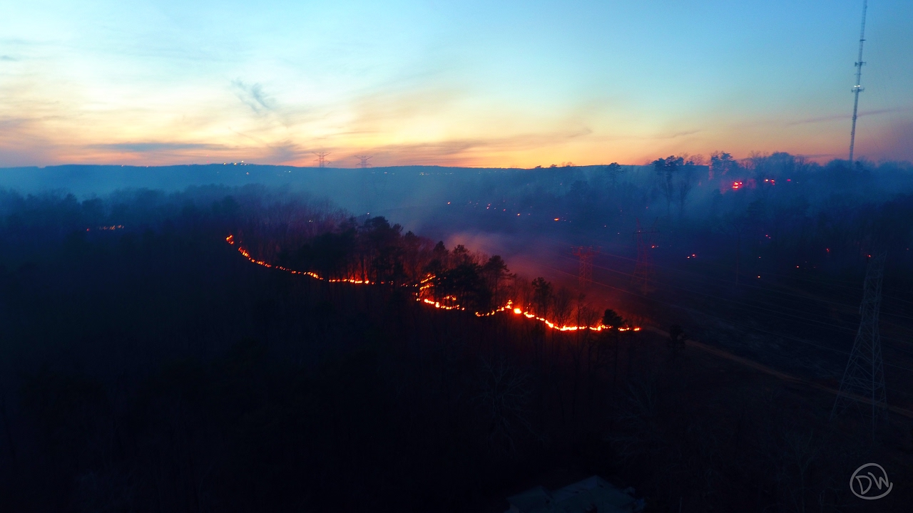 Brush Fire in Rossville GA (Walker County) - Aerial Drone Footage ...