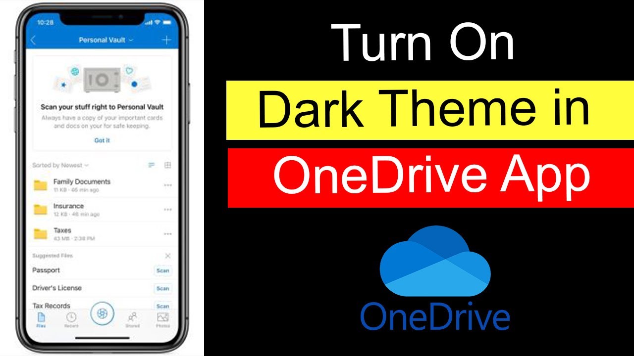 How to Turn On Dark Theme in OneDrive App? - YouTube