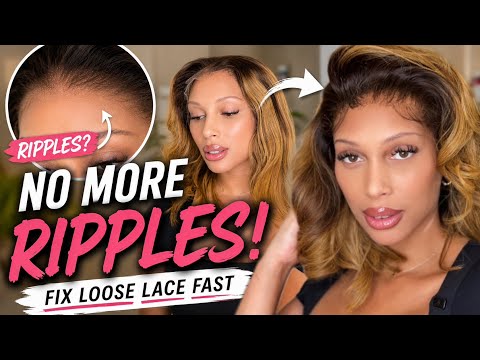 Fixed RIPPLY Lace in Minutes! 😳 | The Loose Lace Hack You Need... | Ombre Layered Bob Wig