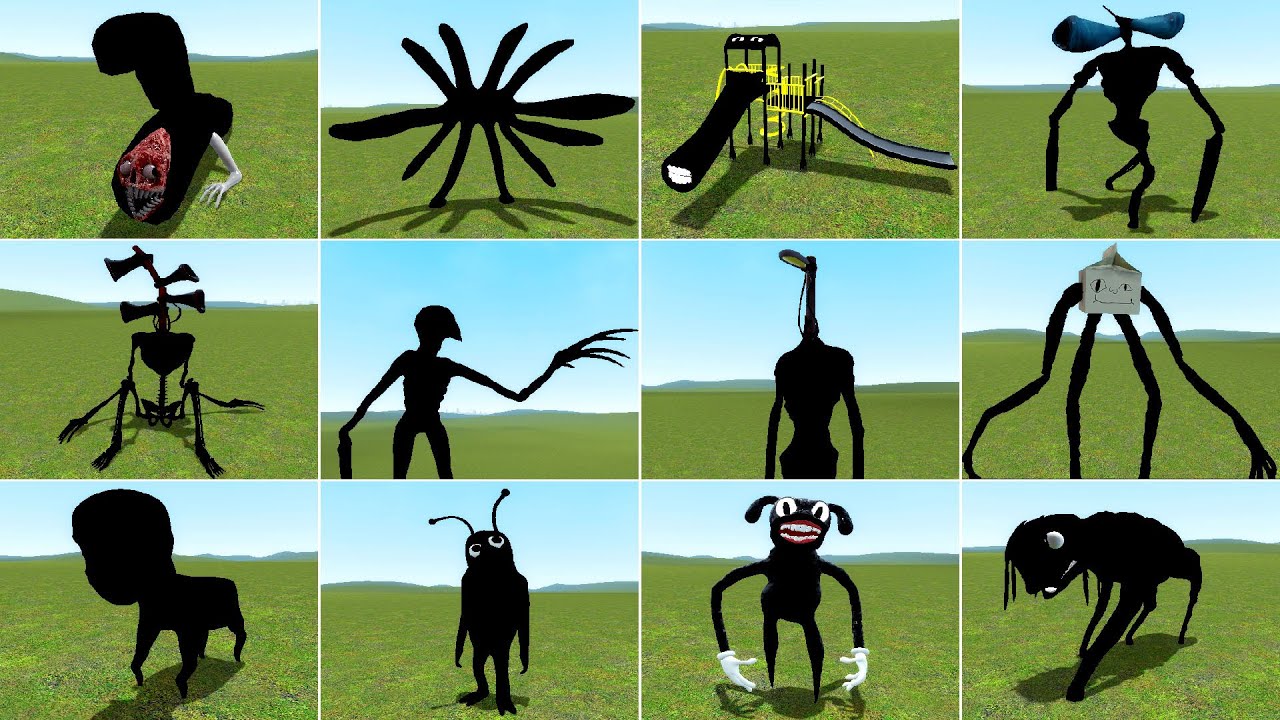 ALL MONSTER TREVOR HENDERSON BLACK COLOR IN GARRY"S MOD - YouTube