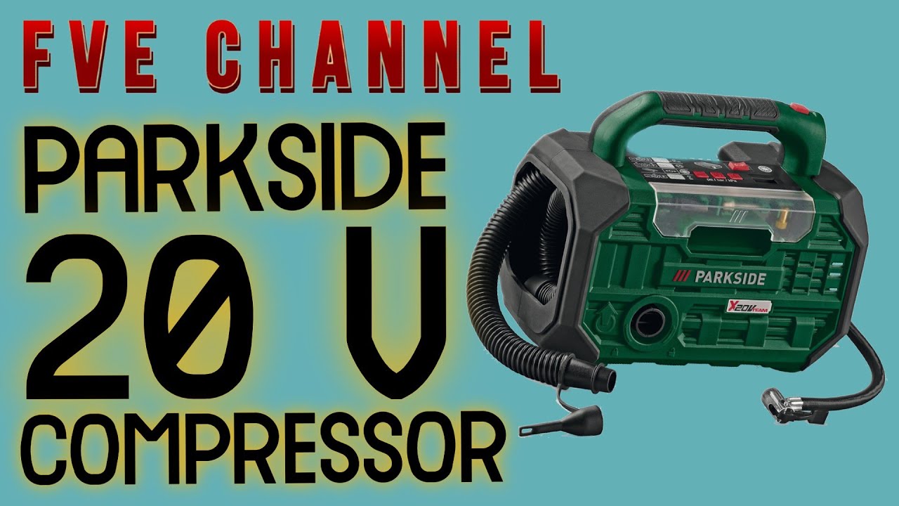 Parkside Compressor-/luchtpomp 20V op Accu - YouTube
