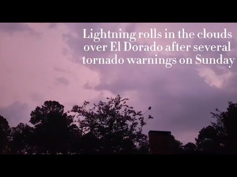 Lightning and thunder roll through clouds after tornado warnings - YouTube