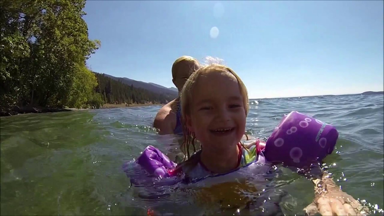 Swimming at Flathead Lake - YouTube
