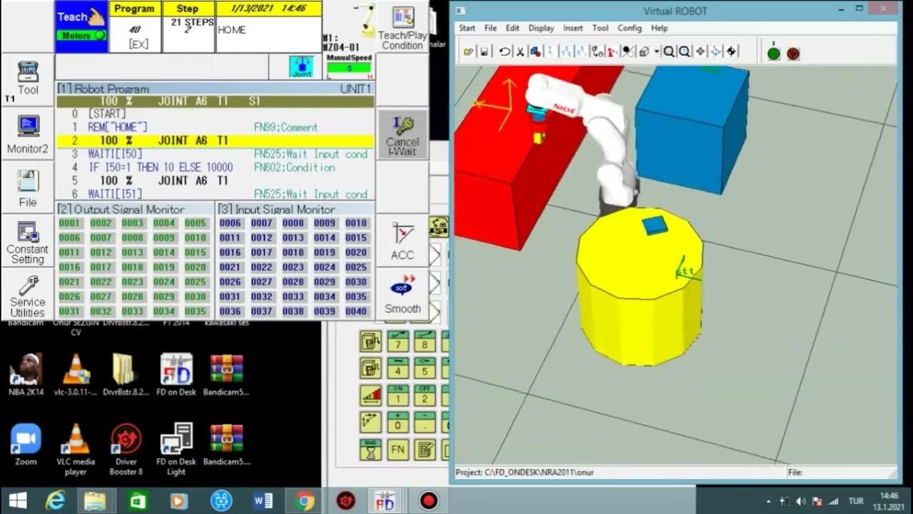 Nachi FD On Desk Robot Programming and Simulation - YouTube