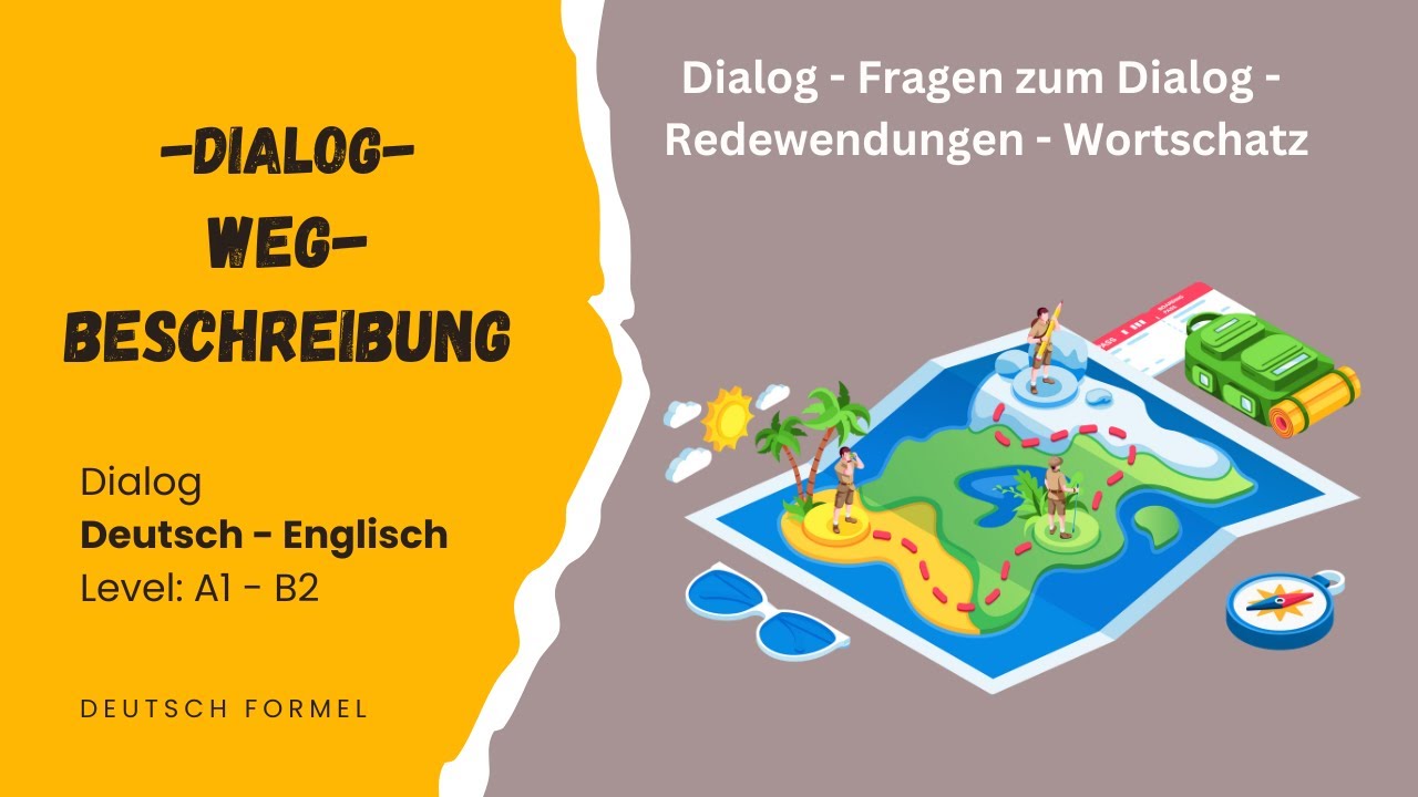 Deutsch lernen mit Dialogen / Wegbeschreibung / Deutsch – Englisch / A1 ...