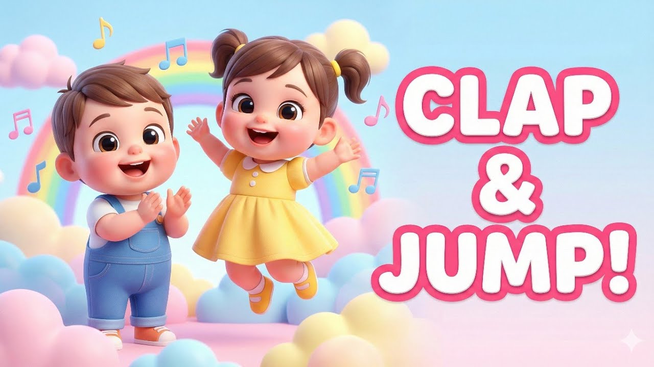 🌈 Sing, Clap & Jump! | Cute 3D Cartoon Songs for Kids - YouTube