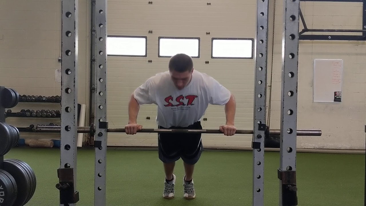 Barbell Push up Front - YouTube