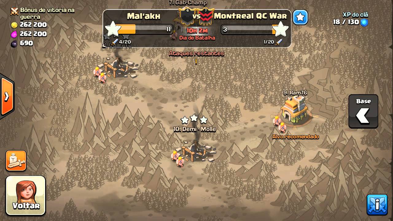 Clash of clans Ataques da guerra - YouTube