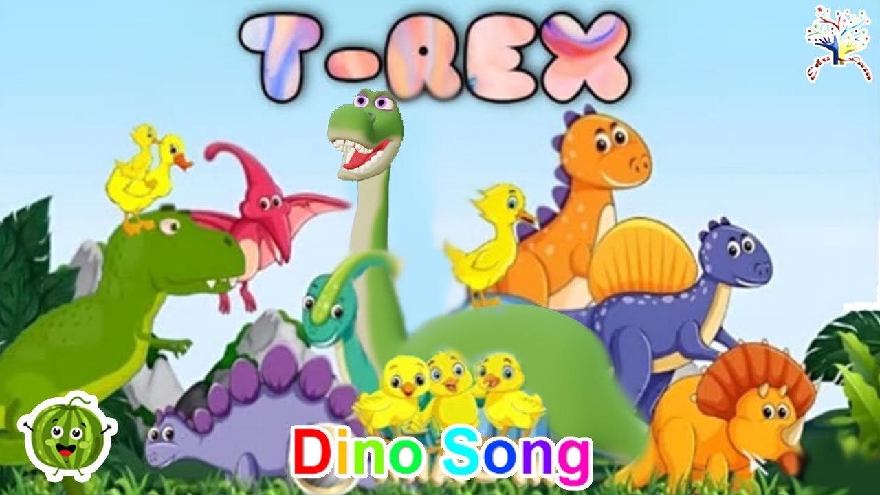 DINO SONG || 3D DINOSAURUS T-REX BRONTO CARTOON ANIMATION || EduFam ...