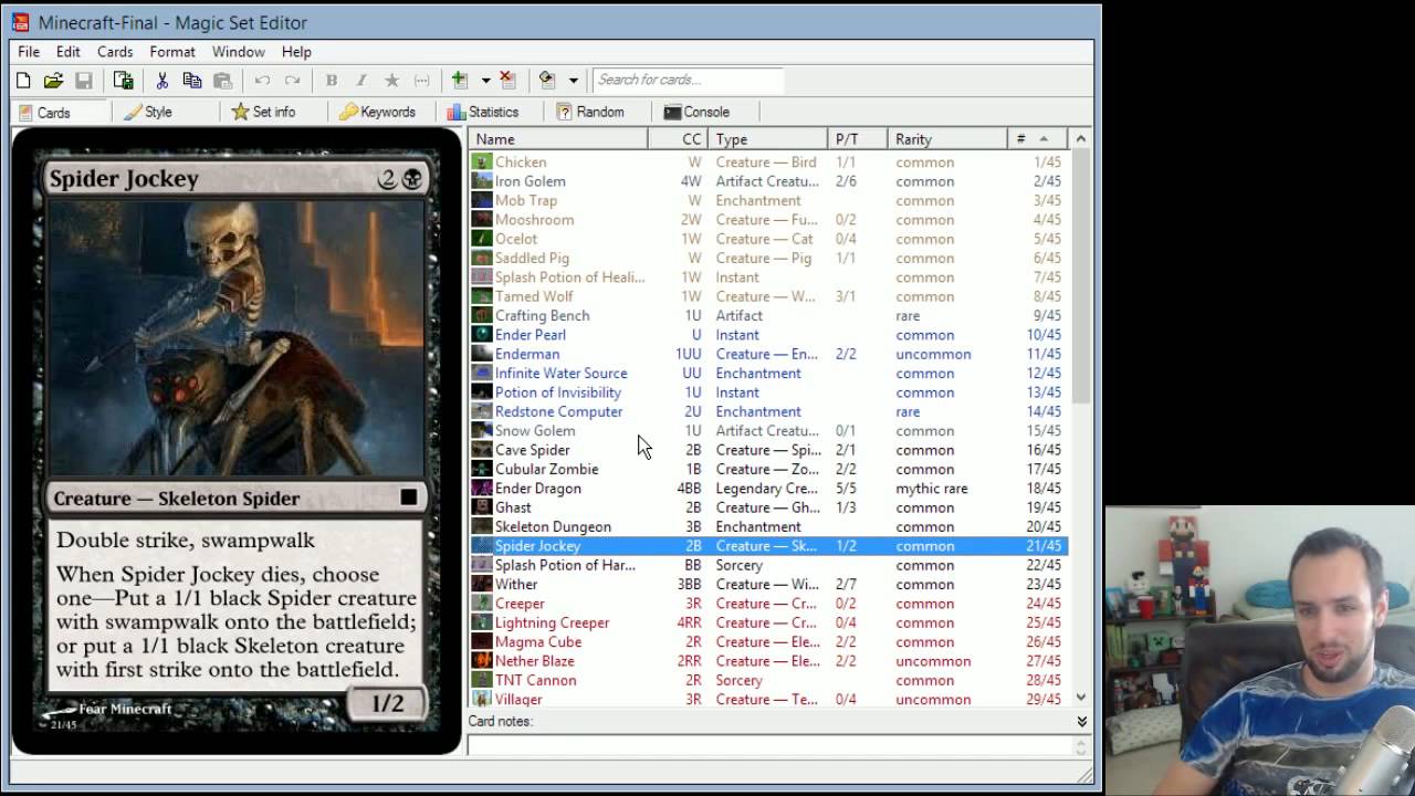 My "Magic: The Gathering" 45-Card Minecraft Set - YouTube