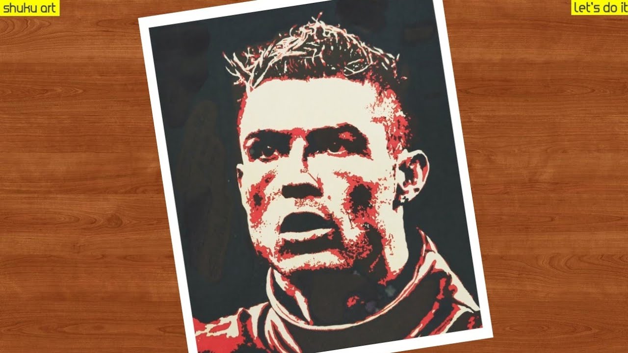 Ronaldo Portrait Drawing // draw with pen - YouTube