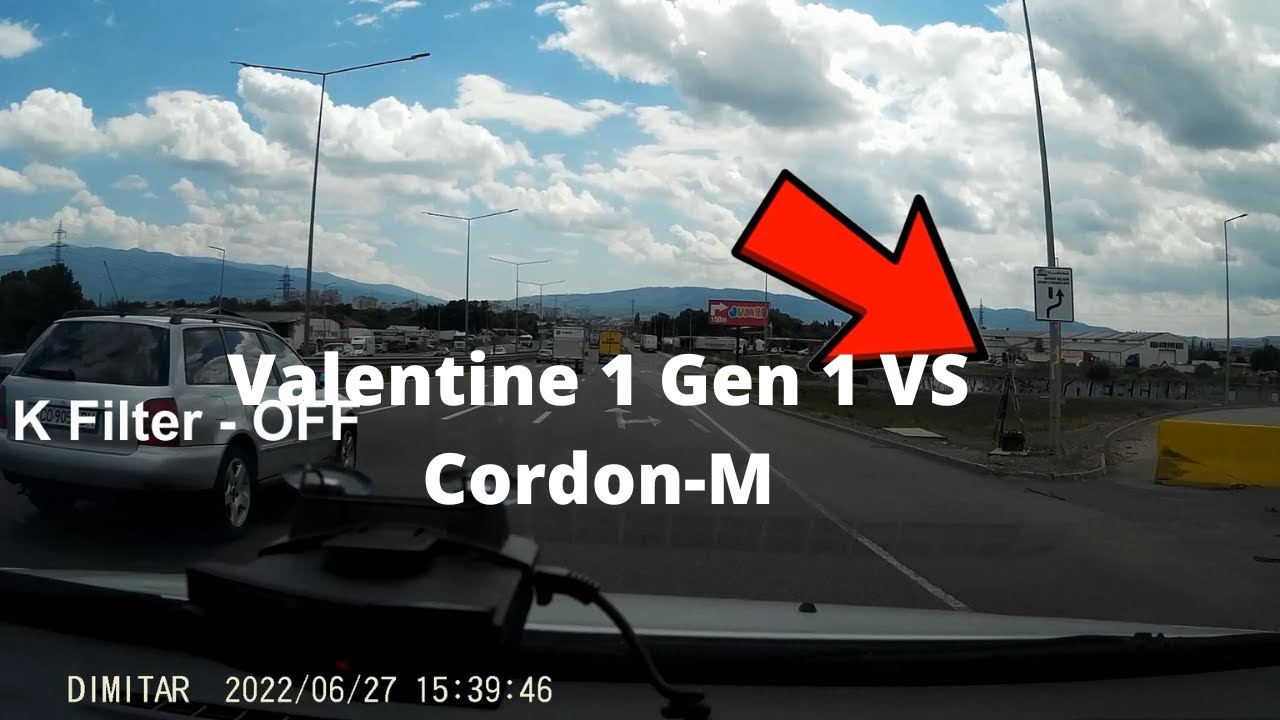 Valentine 1 Gen 1 VS Cordon-M - K Filter ON/OFF - YouTube