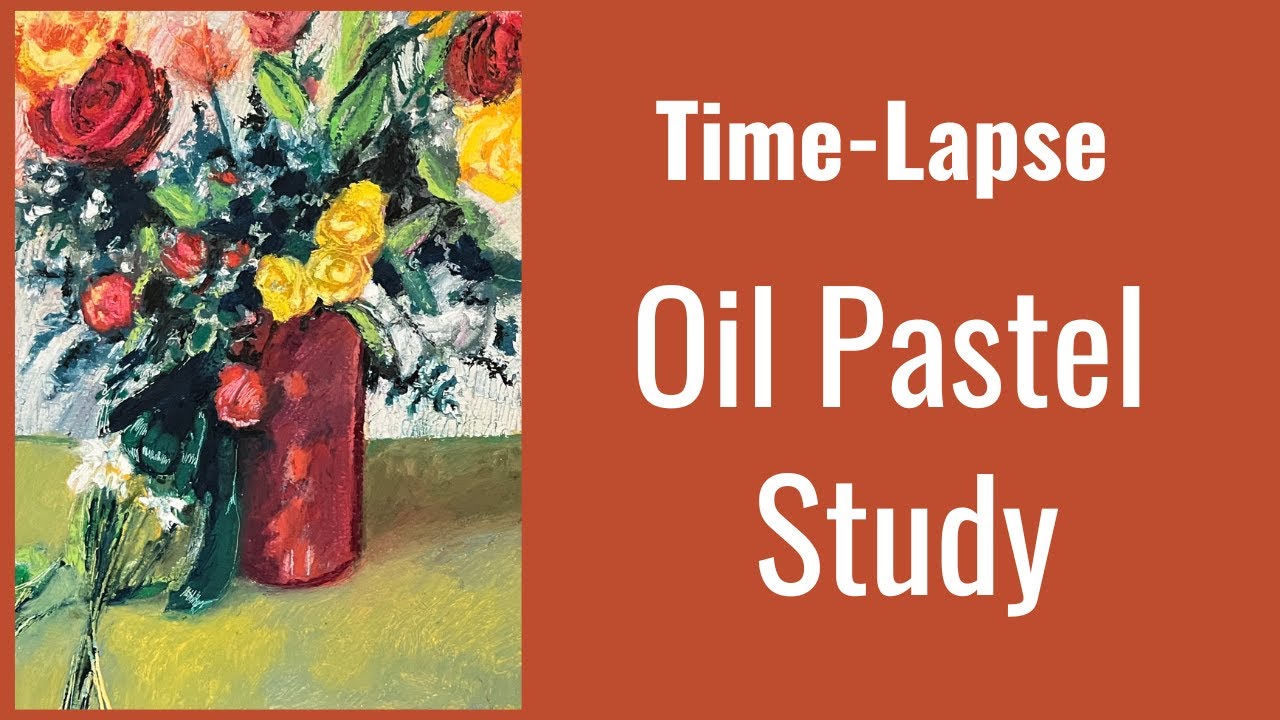 Time-Lapse Quick Oil Pastel Study Painting Demonstration Live Drawing ...