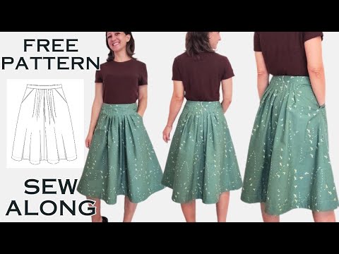 How to Sew a Pleated Skirt | Free Pattern Tutorial