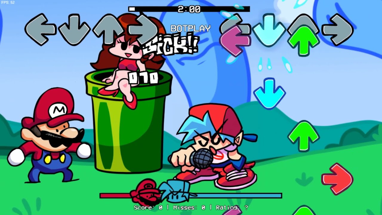 Friday Night Funkin vs Speedrunner Mario Mod /fnf - YouTube