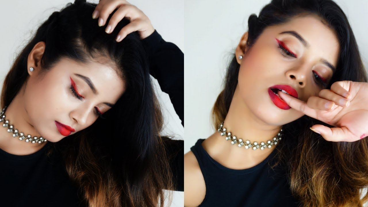 GLAM RED FALL MAKEUP TUTORIAL|Shweta Makeup&Beauty - YouTube