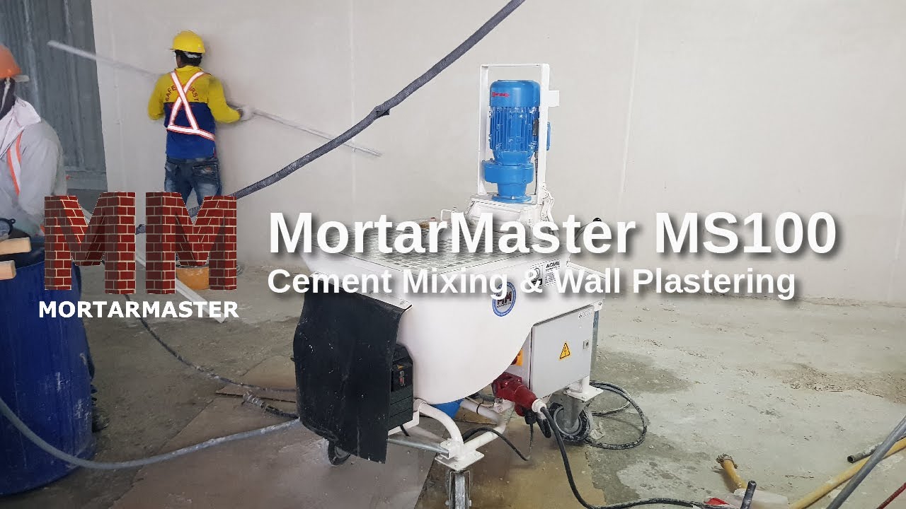 MortarMaster MS100 Plastering Pump - Mix and Spray - YouTube