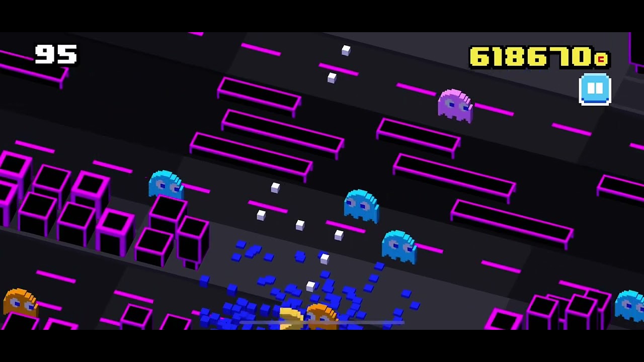 Crossy Road PAC man 100 Hops WR - YouTube