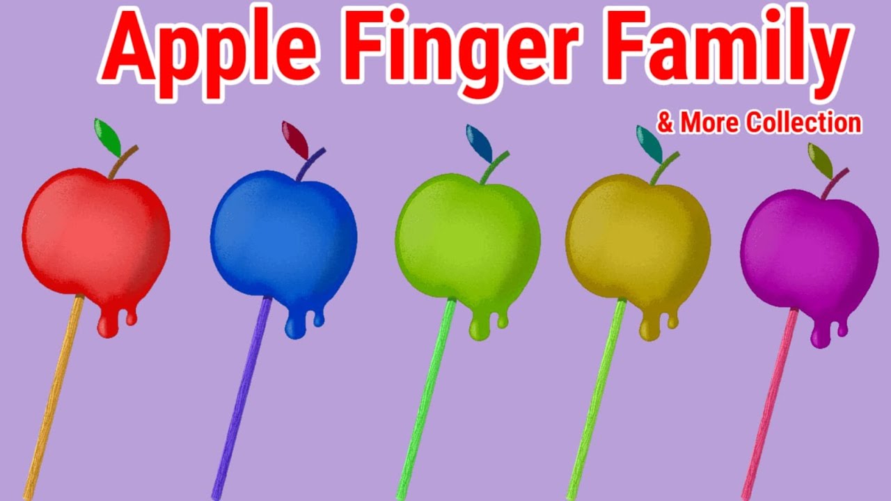 The Finger Family Song | Learn Colors Nursery Rhyme | Apple Finger ...