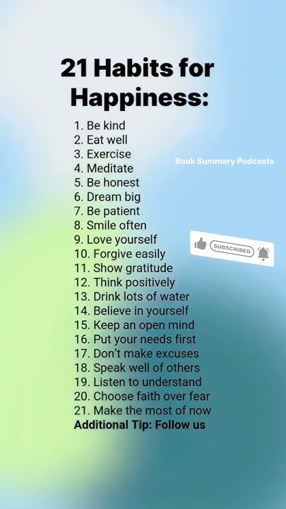 The Science of Happiness: 21 Habits for a Joyful Life - YouTube