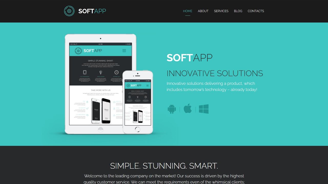 Software Responsive Website Template by RockThemes - 59166 - YouTube
