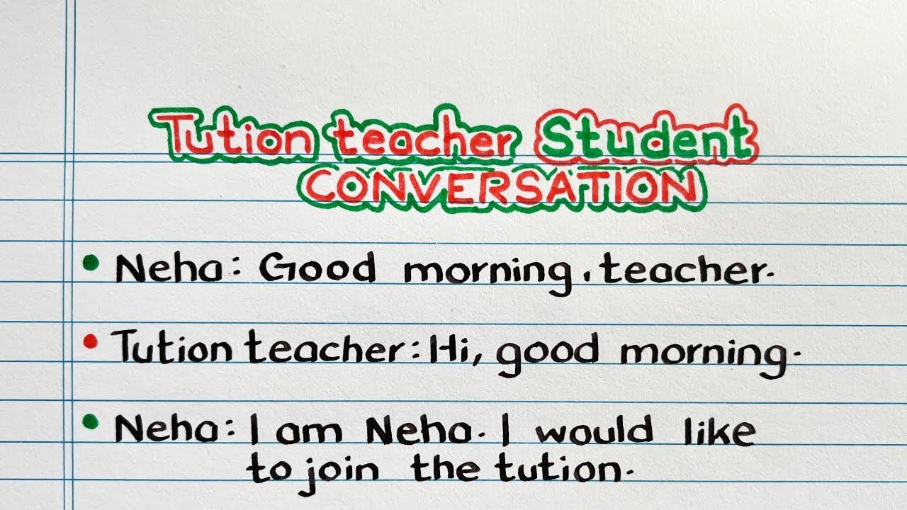 Teacher-Student Conversation | Teacher Student Dialogue | Simple ...