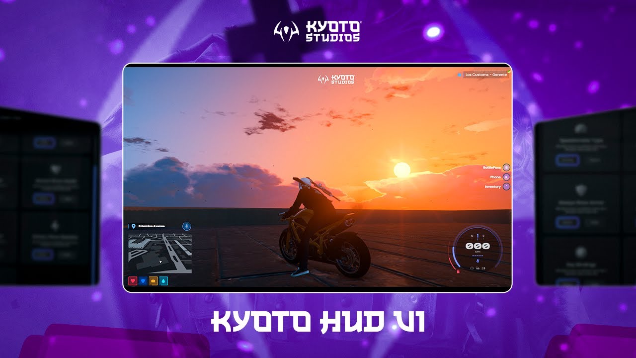 [QBCORE|QBOX|ESX] - Fivem Script | Kyoto Hud V1 | KYOTO STUDIOS © - YouTube