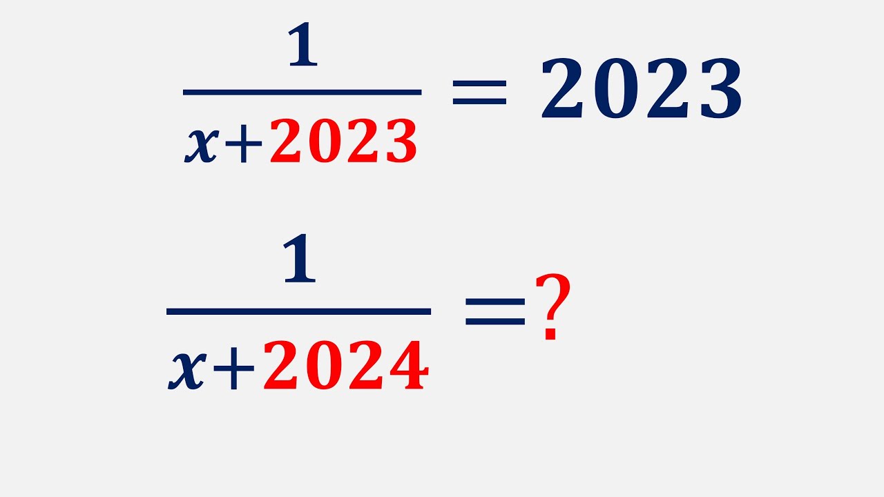 High School Math 📌 | A Nice Math Olympiad Algebra Problem 👌 - YouTube