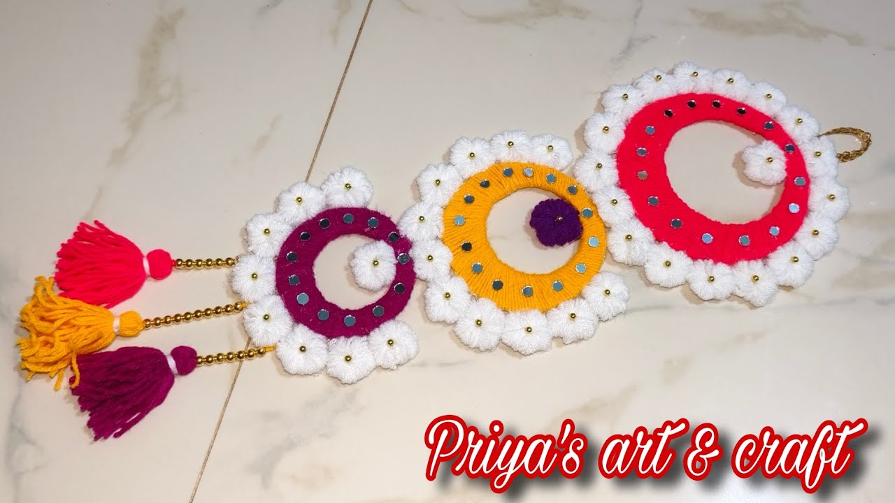 Beautiful woolen wall hanging craft ideas।।3 layer wall hanging ...