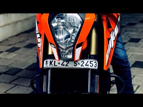 KTM Duke Number Plate Customising with stock clamp on shock - YouTube