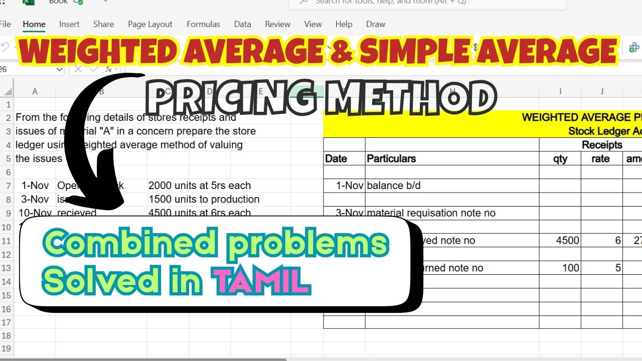 Simple & weighted average method - Combined problems | Sum no 76 | Cost ...