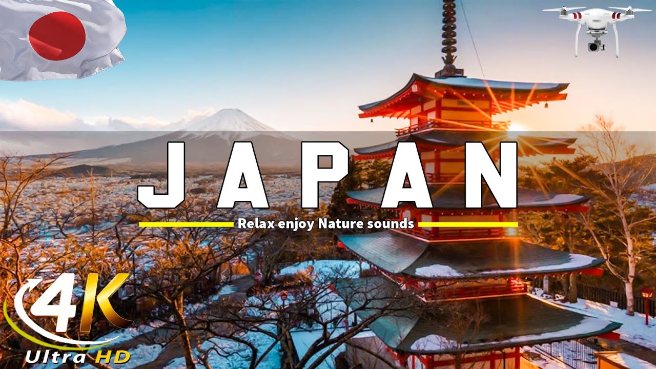 FLYING OVER JAPAN (4K UHD) - Relaxing Music Along With Beautiful Nature ...