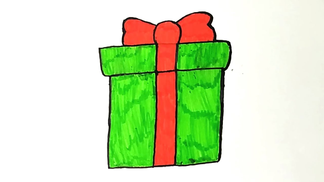 How to Draw a Gift - YouTube