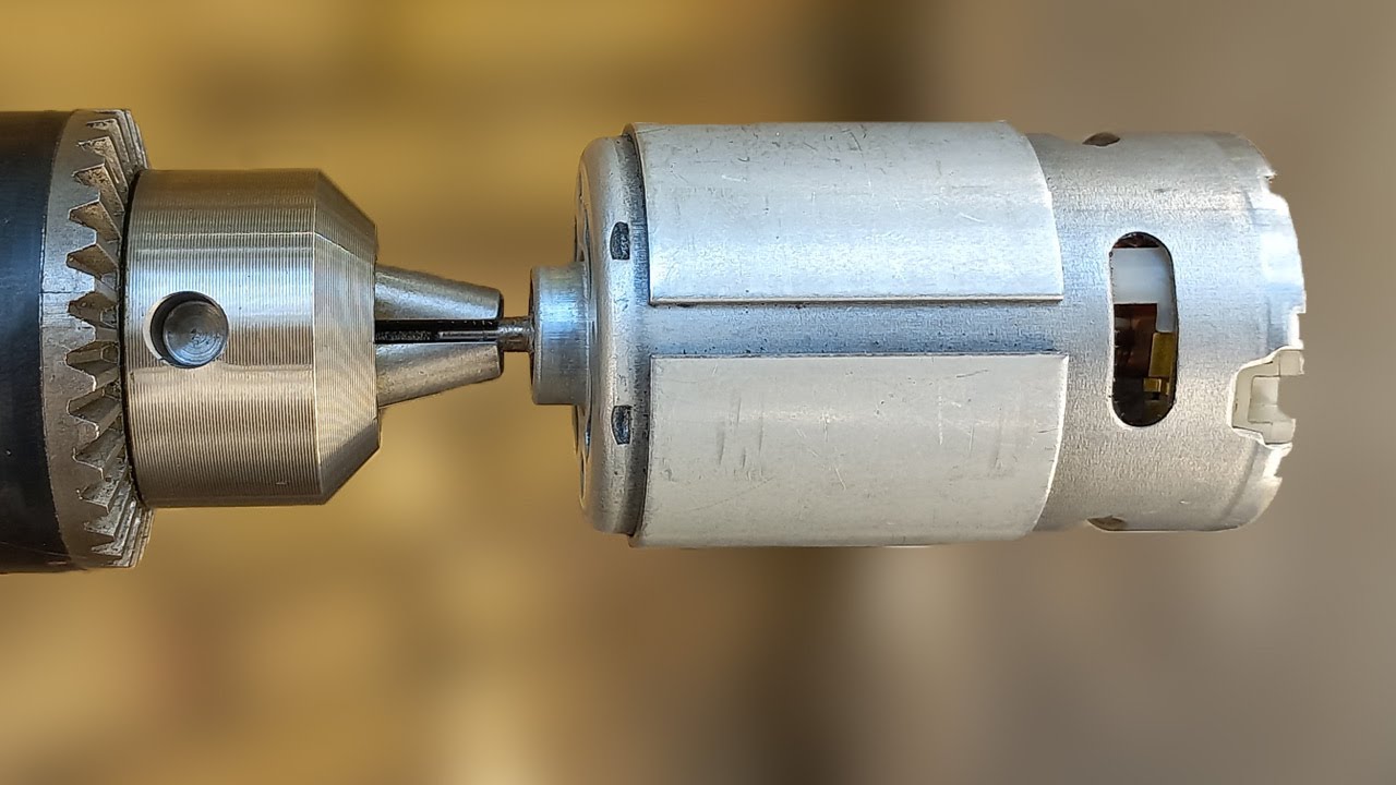 Connect the 775 motor to the drill and be amazed at the result - YouTube