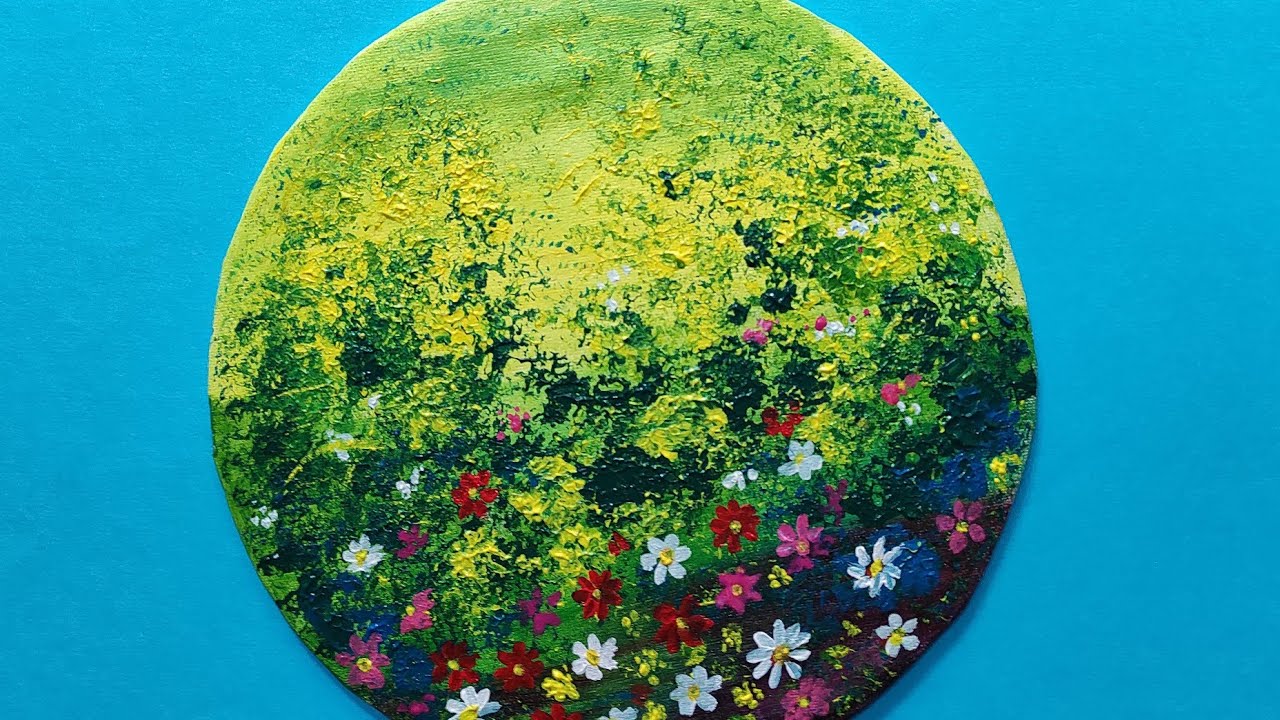 Acrylic Landscape l Creative Spring Season l Vasant Ritu - YouTube