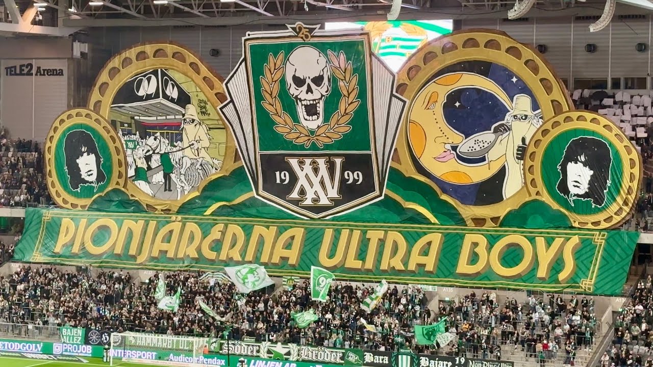 Hammarby - Häcken (2:0) 2024 ULTRA BOYS 25 ÅR TIFO - YouTube
