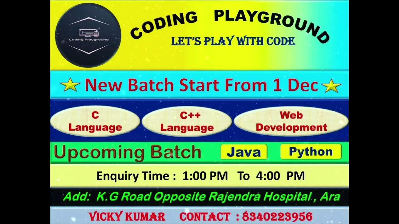 CODING PLAYGROUND..JOIN TODAY - YouTube