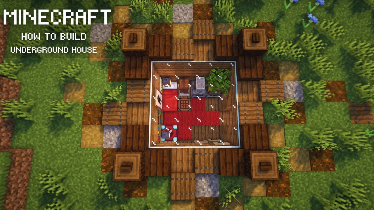 Minecraft: How to Build Easy Underground House | Starter House Relaxing ...
