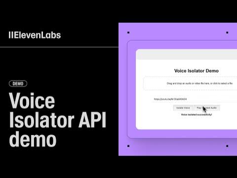 ElevenLabs Voice Isolator API Demo - YouTube