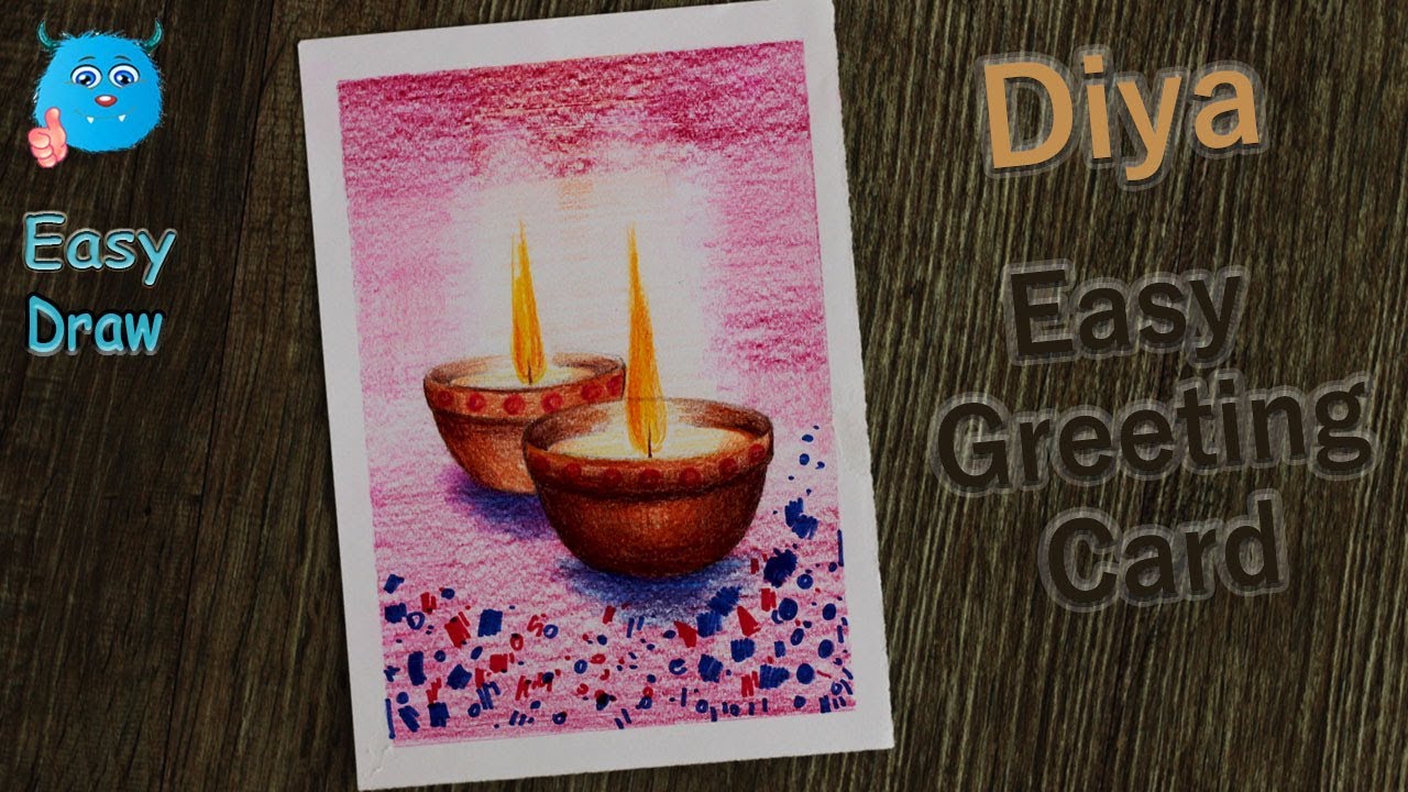 Diya drawing easy | How to Draw Diya for Diwali Festival Celebration ...