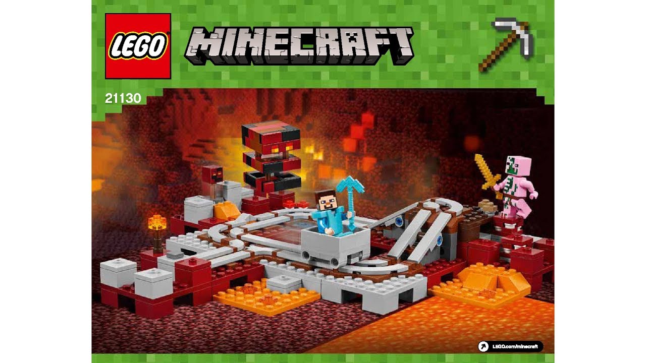 Lego Instructions - Minecraft- Set 21130 - THE NETHER RAILWAY - YouTube