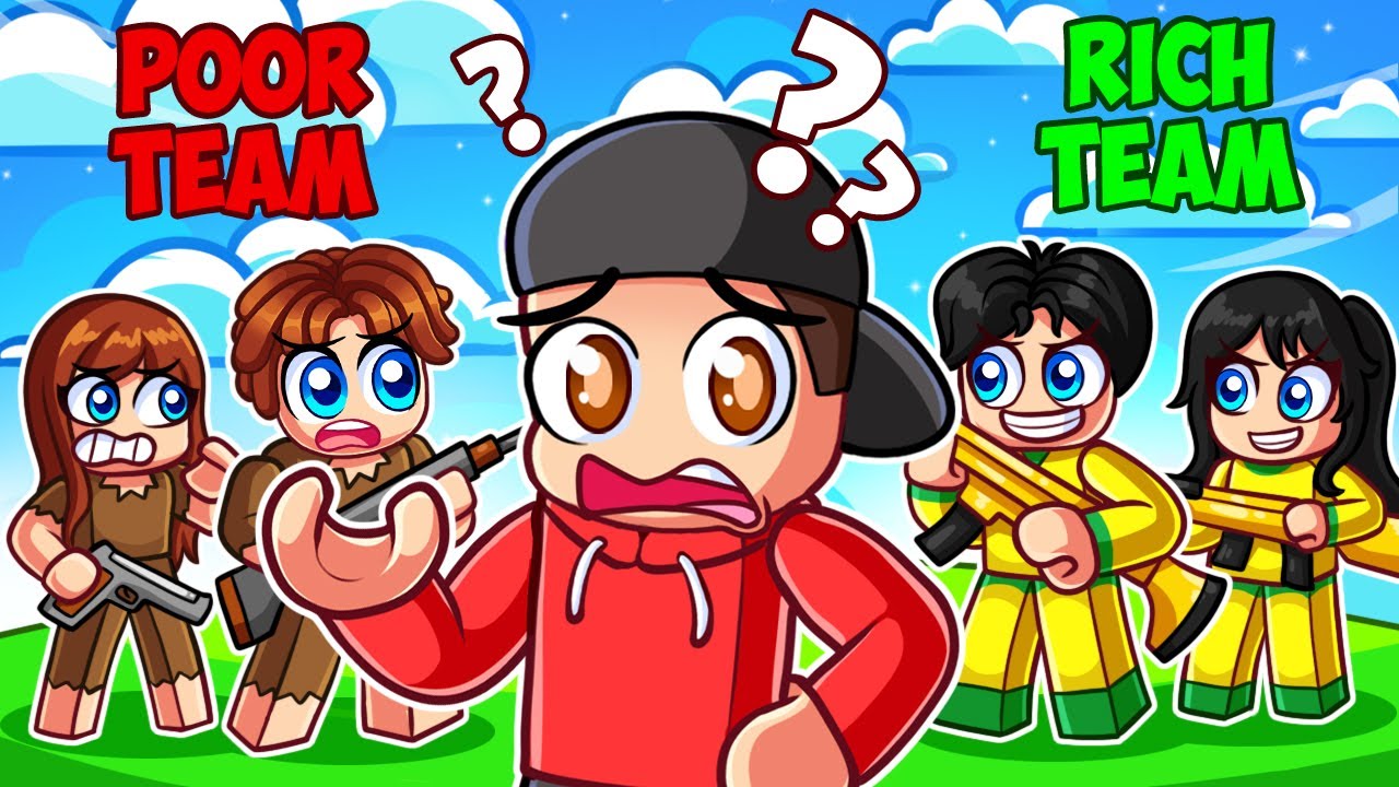 POOR TEAM Vs RICH TEAM In Roblox Rivals! - YouTube