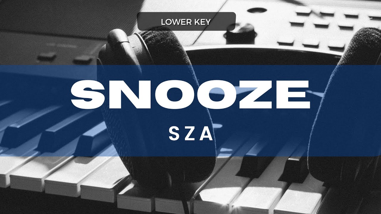 Snooze - SZA (Acoustic Karaoke) Lower Key - YouTube