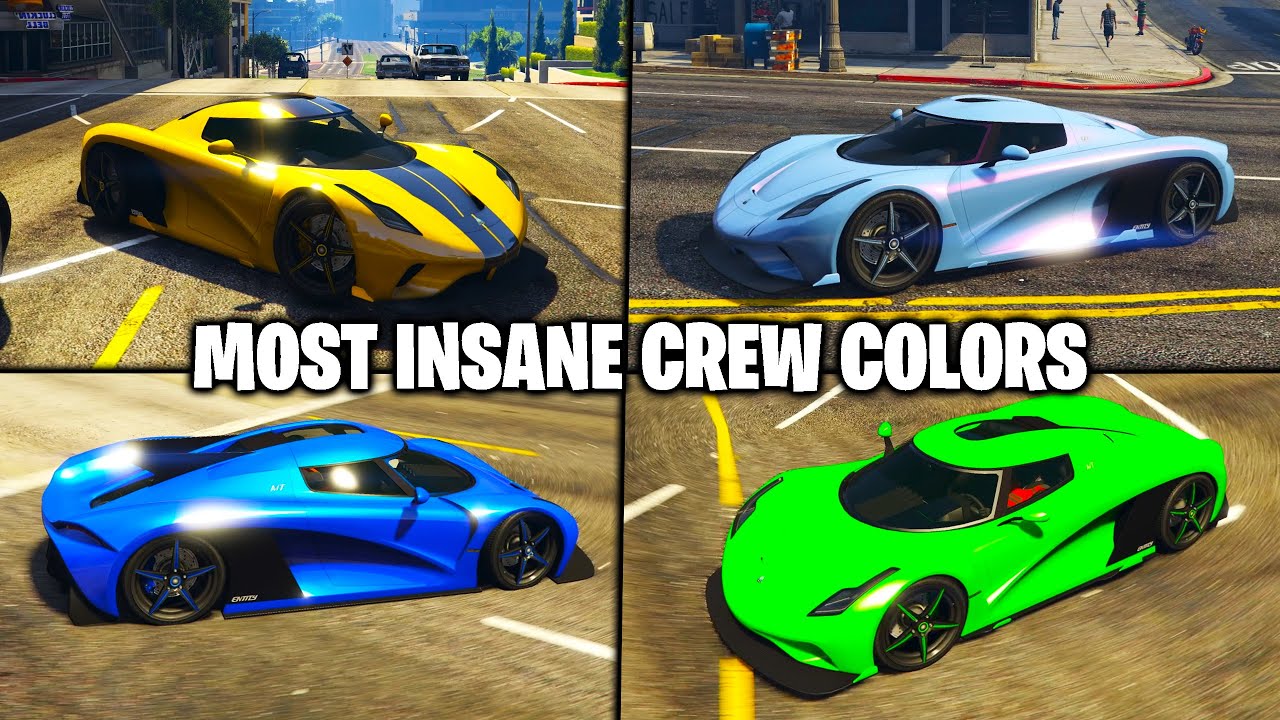 TOP 10 BEST CREW COLORS IN GTA 5 ONLINE - YouTube