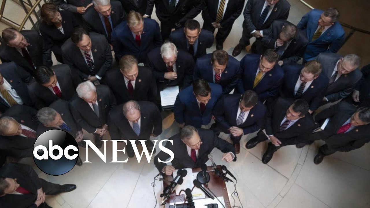 Republicans storm secure room, delay impeachment inquiry l ABC News ...